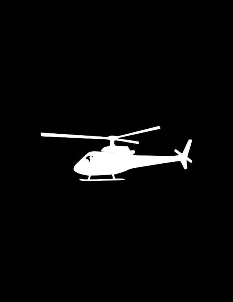 Helicopter Decal Helicopter Sticker Vinyl Decal Car Decal - Etsy