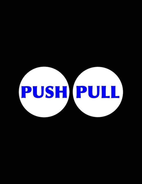 Push Pull Decal Set Push Decal Pull Decal Push Pull Door Sign | Etsy