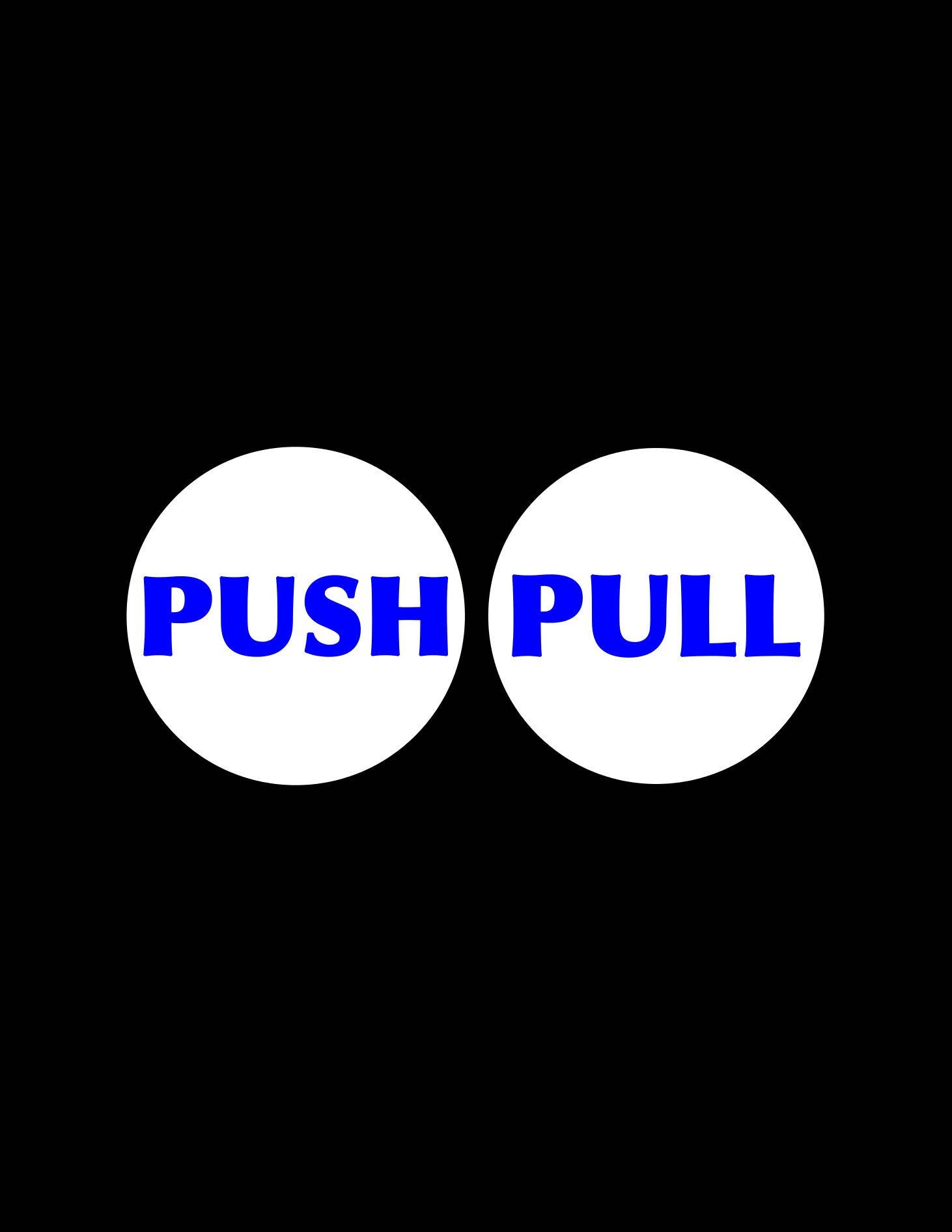Push Pull Decal Set Push Decal Pull Decal Push Pull Door Sign - Etsy