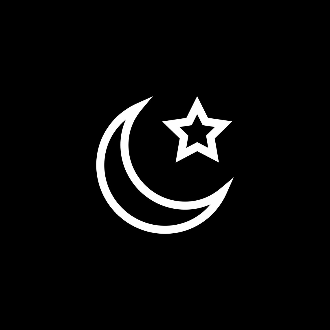 Star and Moon Decal, Islamic Star and Moon Vinyl Decal,star and Moon ...