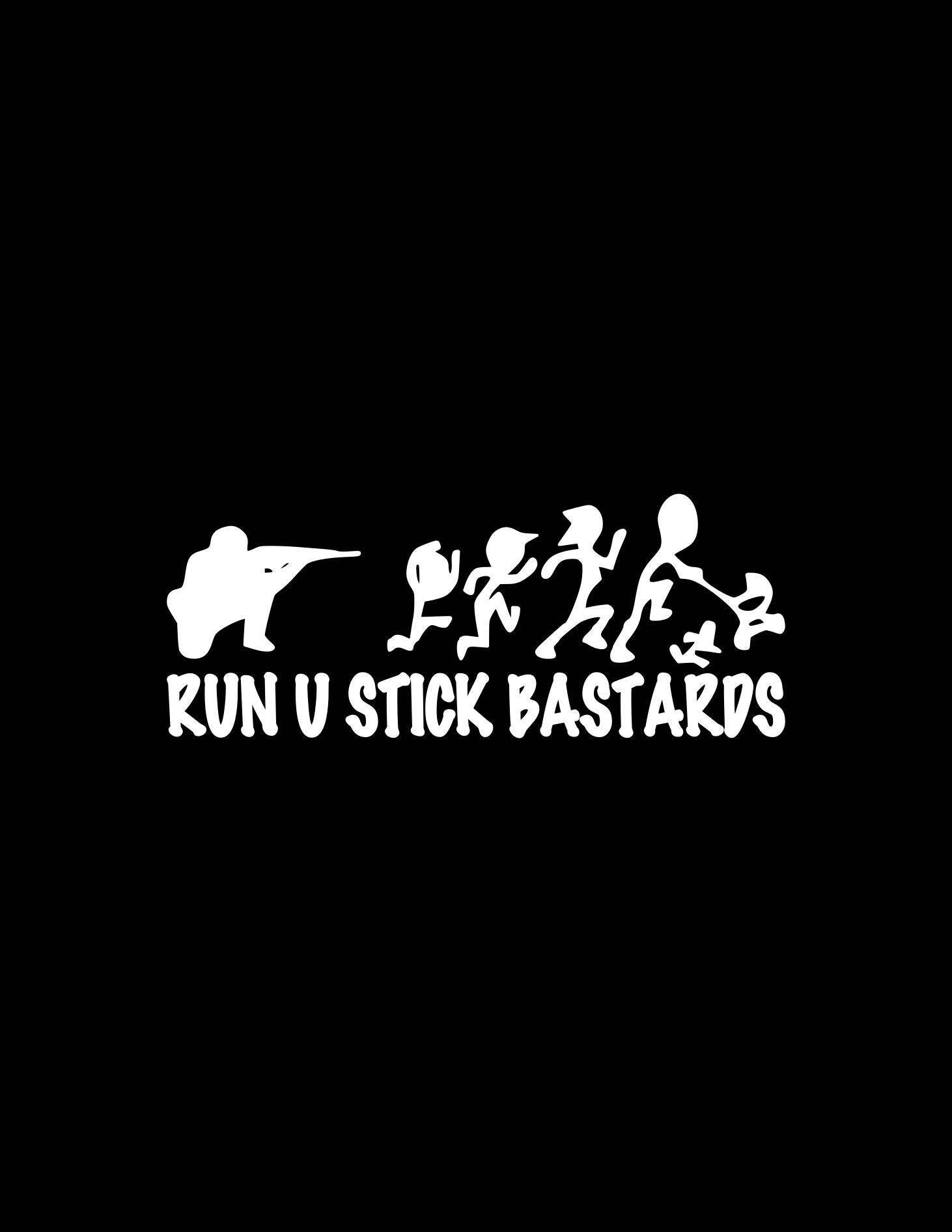 Stick Figure Family Decal Run You Stick Bastards Funny Stick Figure Car ...