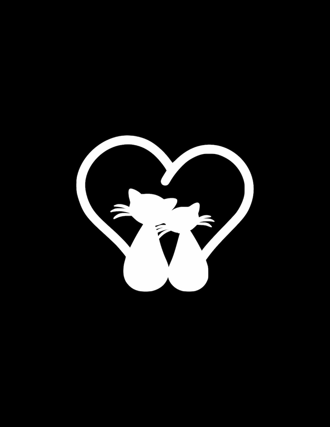 Cat Car Decal Love Cats Vinyl Decal Sticker Pet Decal Kitties 18 COLORS ...