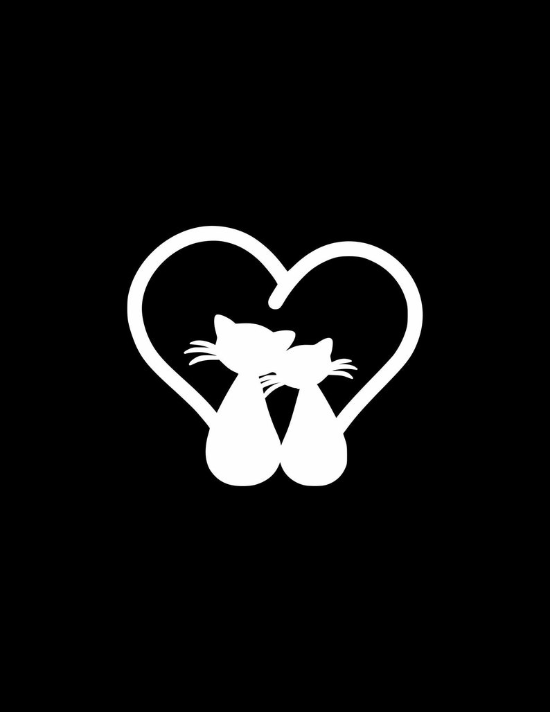 Cat Car Decal Love Cats Vinyl Decal Sticker Pet Decal Kitties - Etsy
