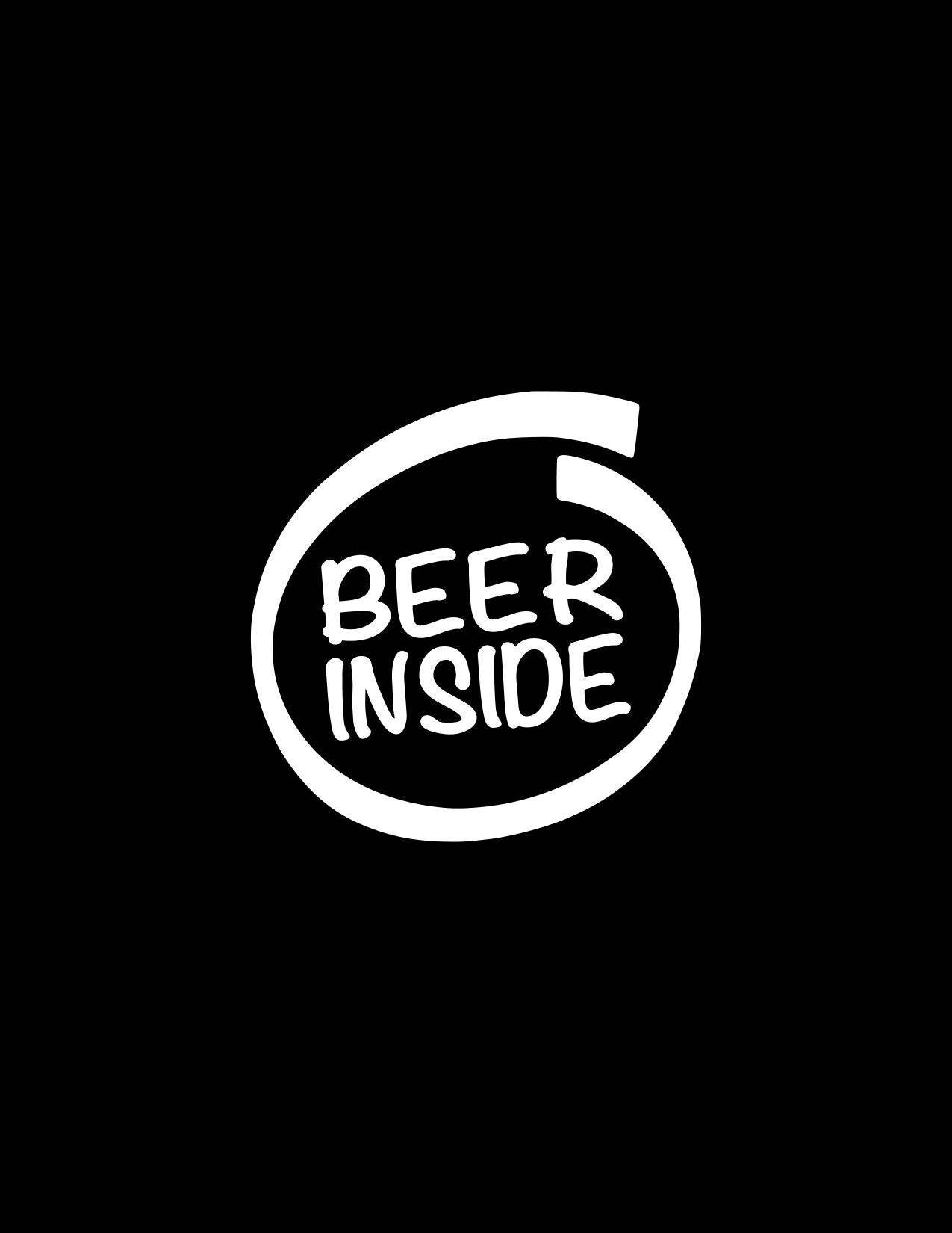 Beer Inside Decal Beer Inside Vinyl Decal Yeti Tumbler Cooler Window ...