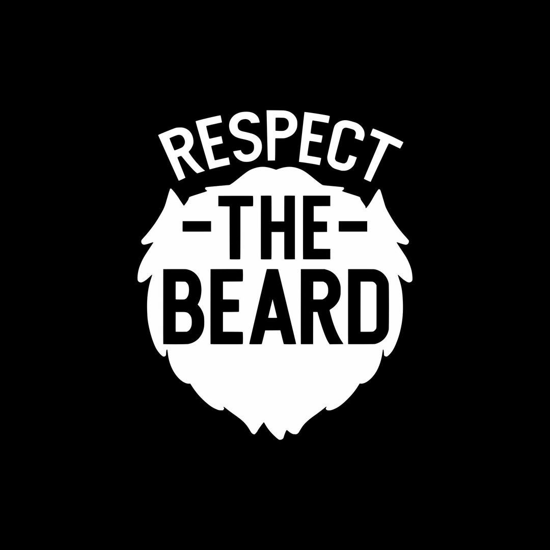 Respect the Beard, Beard Decal,gifts for Him,beard Sticker,funny Beard ...