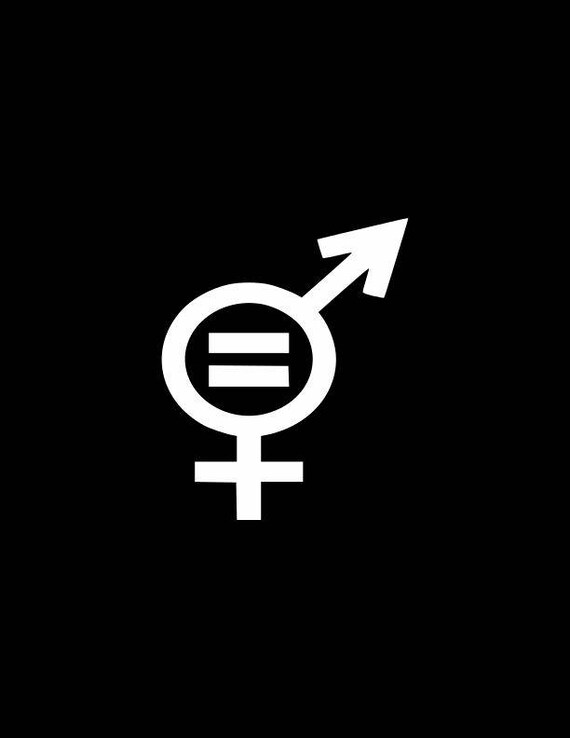 Gender Equality Decal Gender Equality Sticker Equal Rights | Etsy