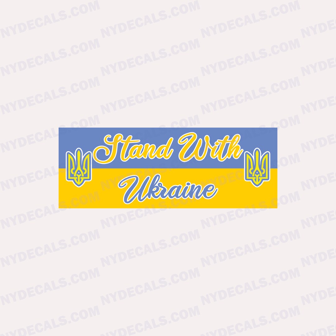 Ukraine Bumper Sticker, Peace for Ukraine ,stand With Ukraine Decal ...