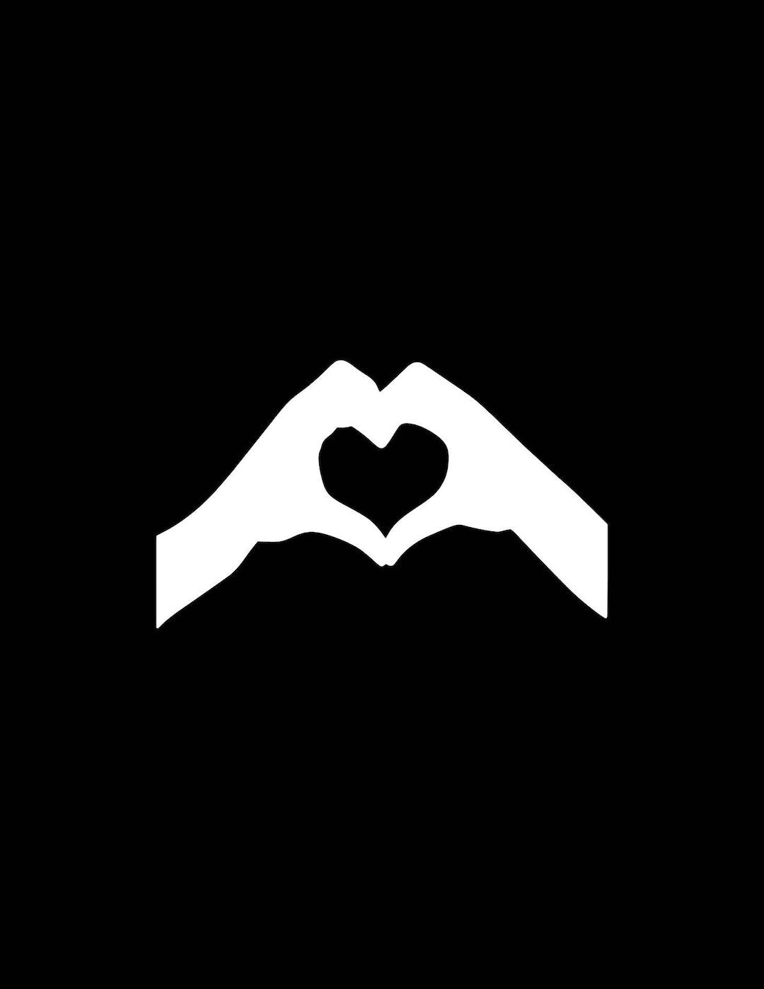 Love Decal Hands Forming a Heart Couple Decal Love Decal Love Sticker ...