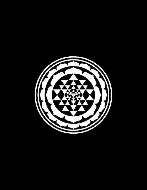 Sri Yantra Decalsri Yantra Chakra Sticker Decalmeditation - Etsy