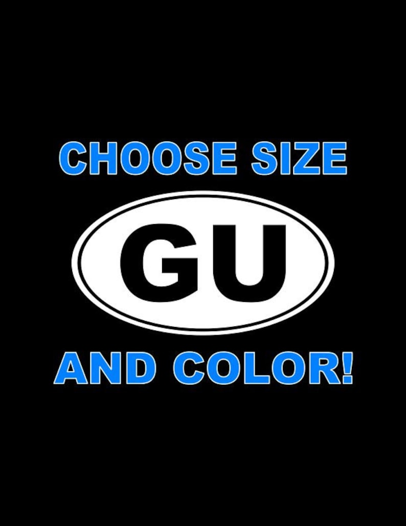 Guam Decal GU Guam Car Decal Guahan Decal Sticker Truck Decal - Etsy