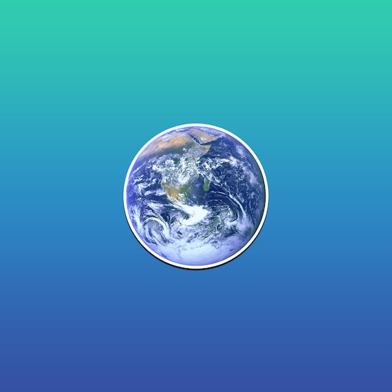 Earth Decal Planet Earth Stickers Earth Vinyl Sticker Earth | Etsy