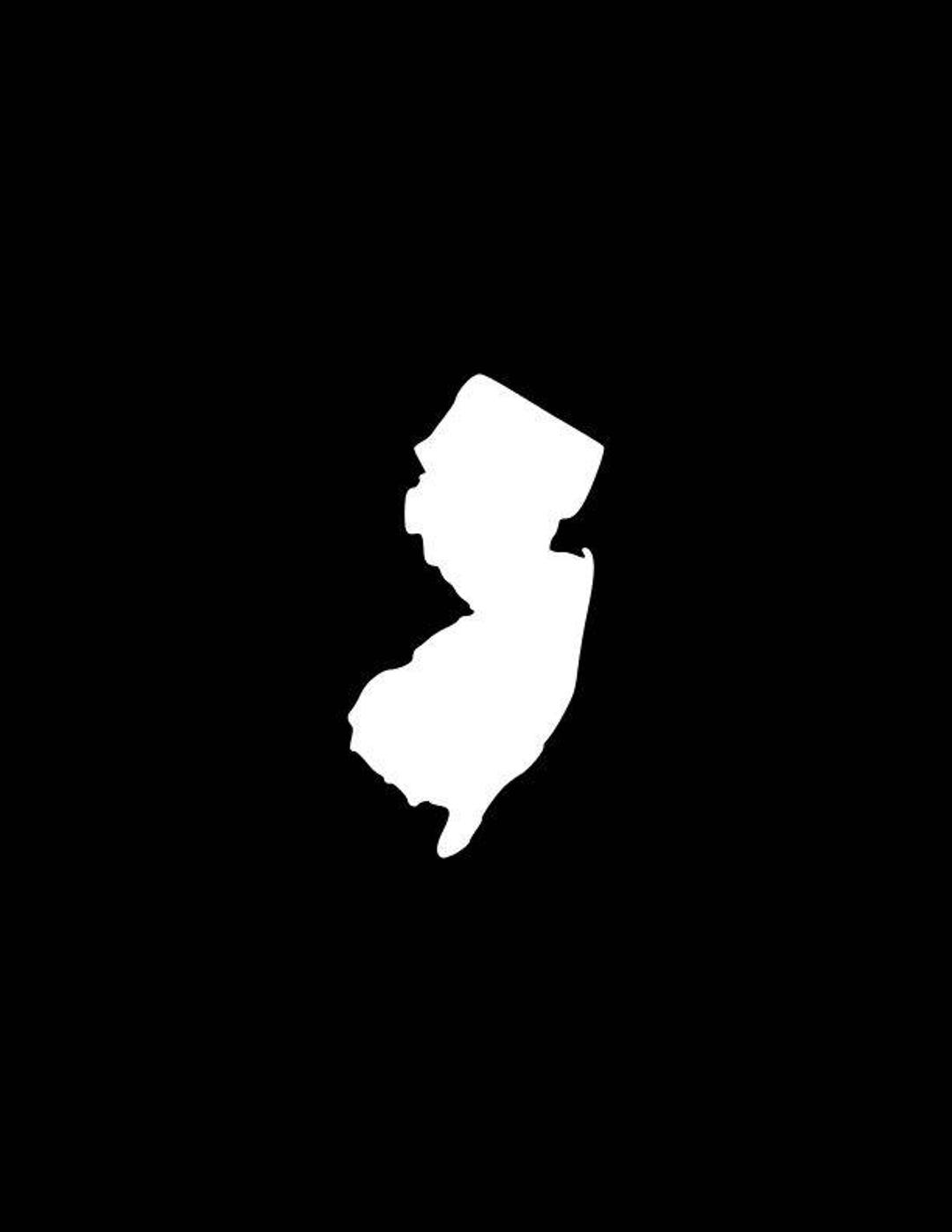New Jersey Decal, NJ State Outline Decal,new Jerseyan,nj State Decals ...