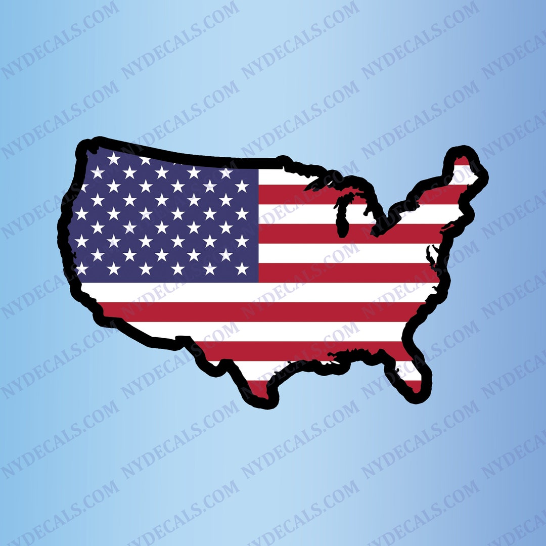 USA Flag Decal , American Flag Decal , USA Decal , America Sticker ...
