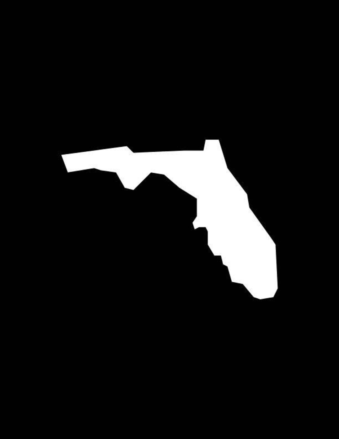 Florida Decal Florida State Outline Car Decal Florida Sticker Window ...