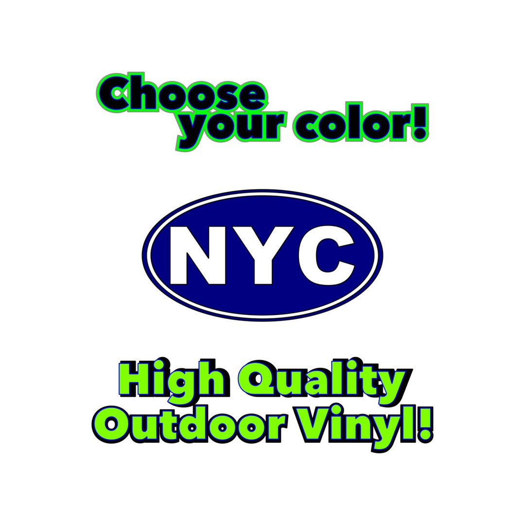 NYC Vinyl Decal Sticker Pick Your Color! New York City Car Decal Laptop ...