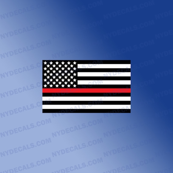 Thin Red Line American Flag Firefighter Decal Paper & Party Supplies ...