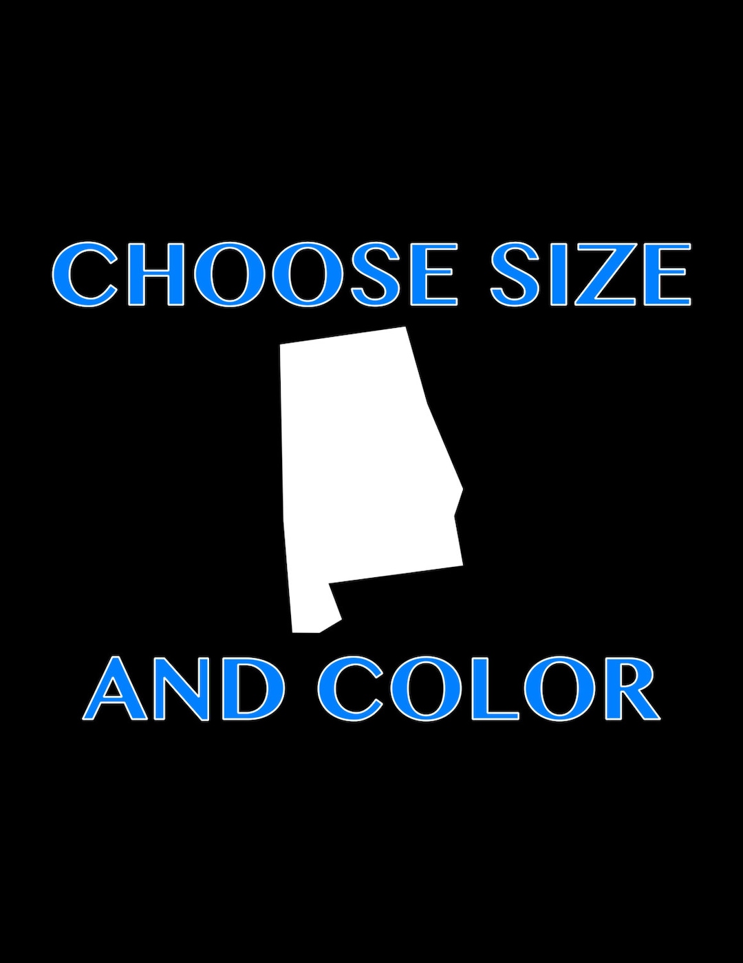 Alabama Decal Alabama State Car Decal Home State Sticker AL Alabama ...