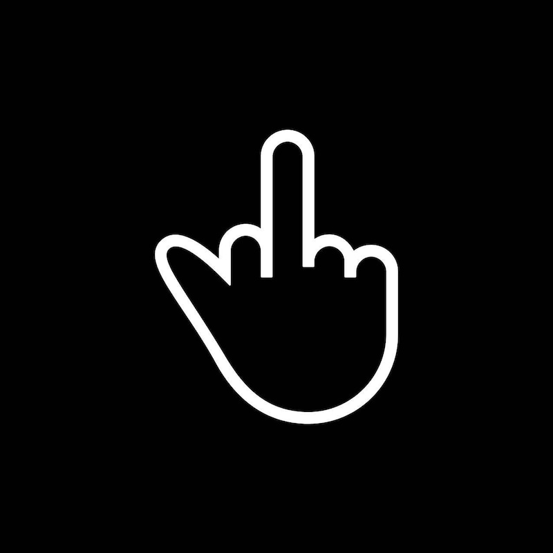 Middle Finger Decal - Etsy