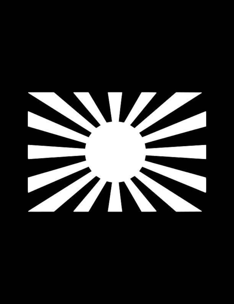 Japan Rising Sun Flag,japan Car Decal Japanese Car Decal Rising Sun ...