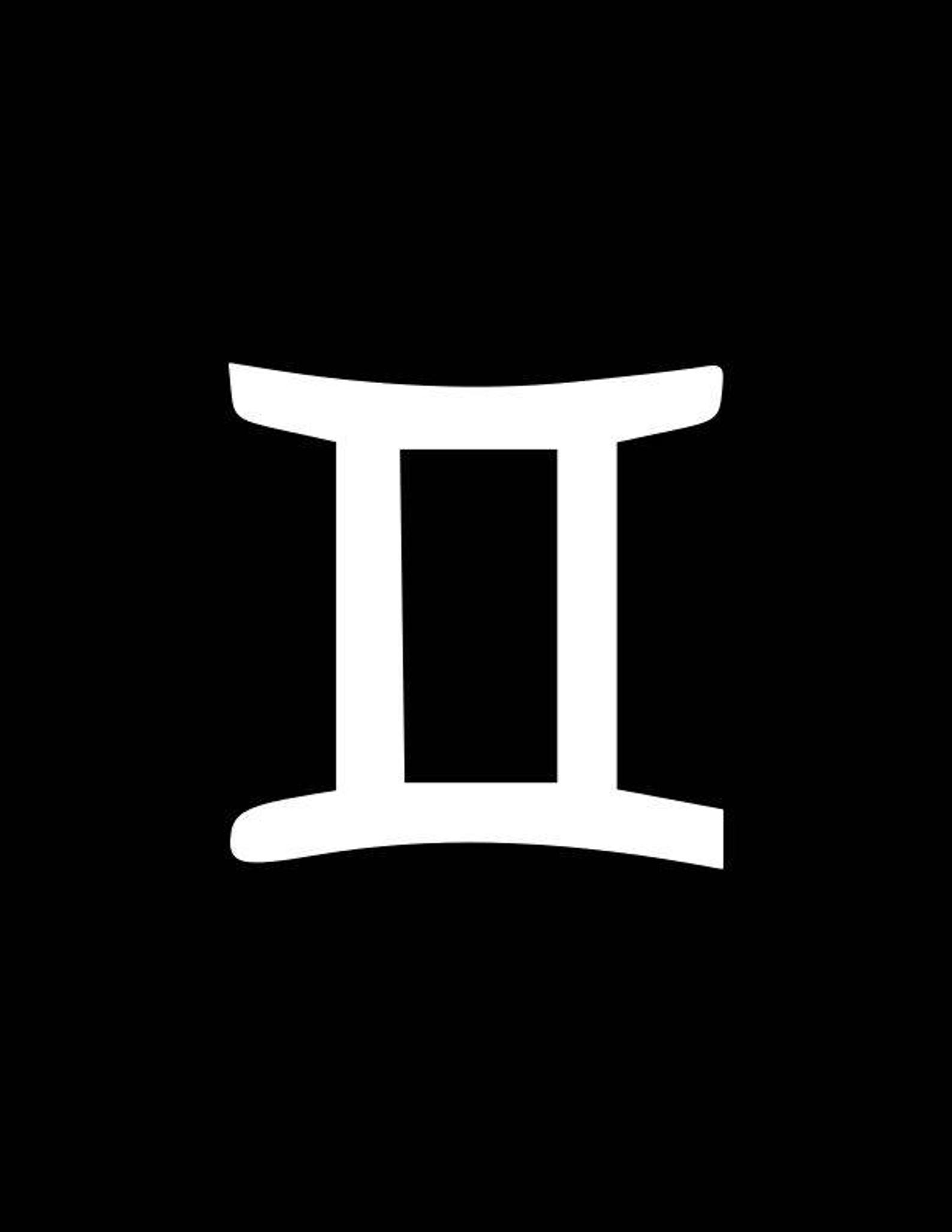 Gemini Decal Gemini Sign Decal Sticker Gemini Symbol Gemini | Etsy