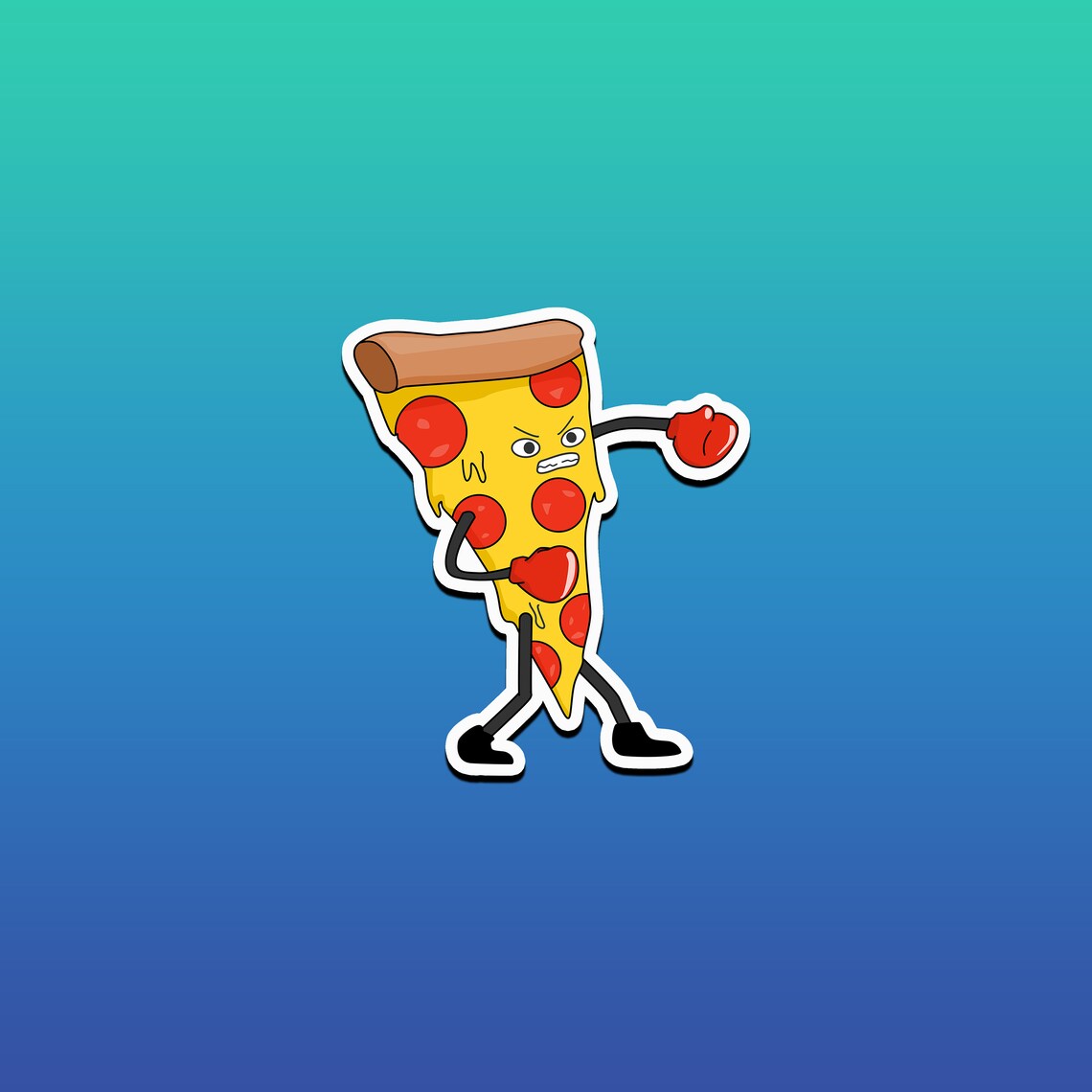 Pizza Sticker Pizza Slice Sticker Funny Pizza Vinyl Decals - Etsy