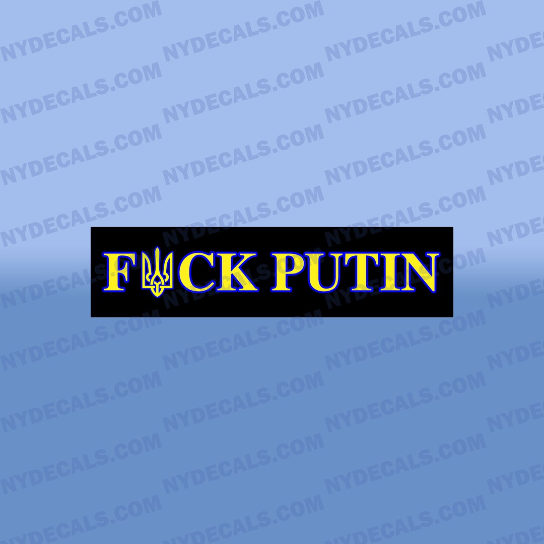 F*ck Putin Bumper Sticker,i Stand With Ukraine Decal, Ukraine Sticker ...