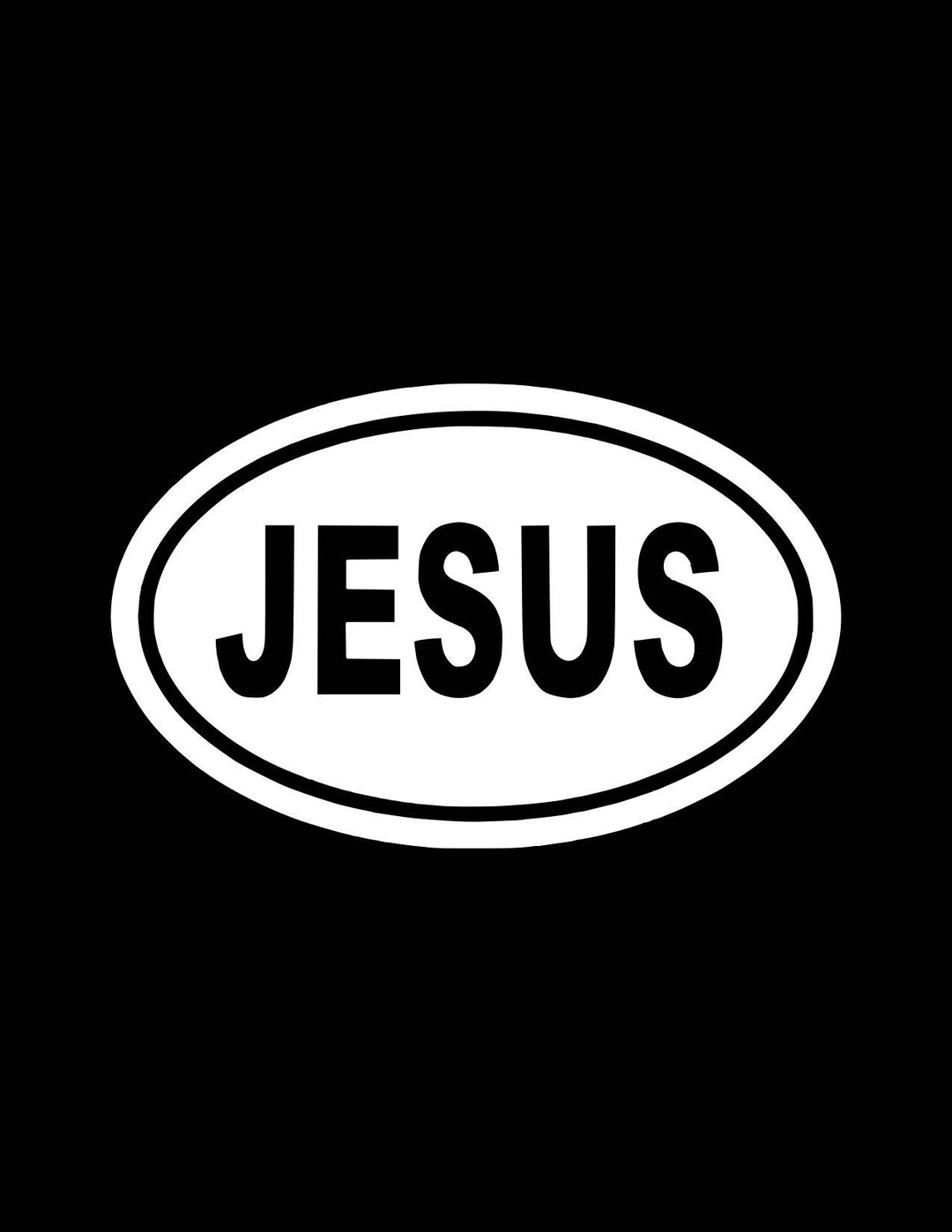 Jesus Car Decal Jesus Sticker Faith God Oval Sticker Religious Faith ...