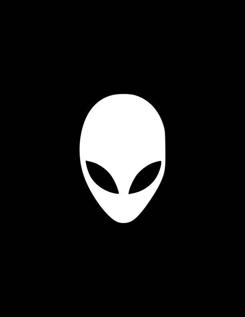 Alien Decal Alien Head Vinyl Sticker Decal UFO Sci-fi Aliens Laptop ...