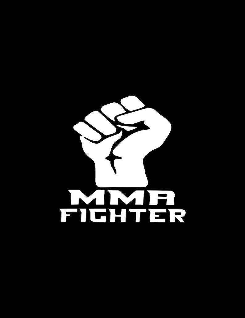 MMA Decal MMA Fighter Mixed Martial Arts Fighter Decal MMA | Etsy