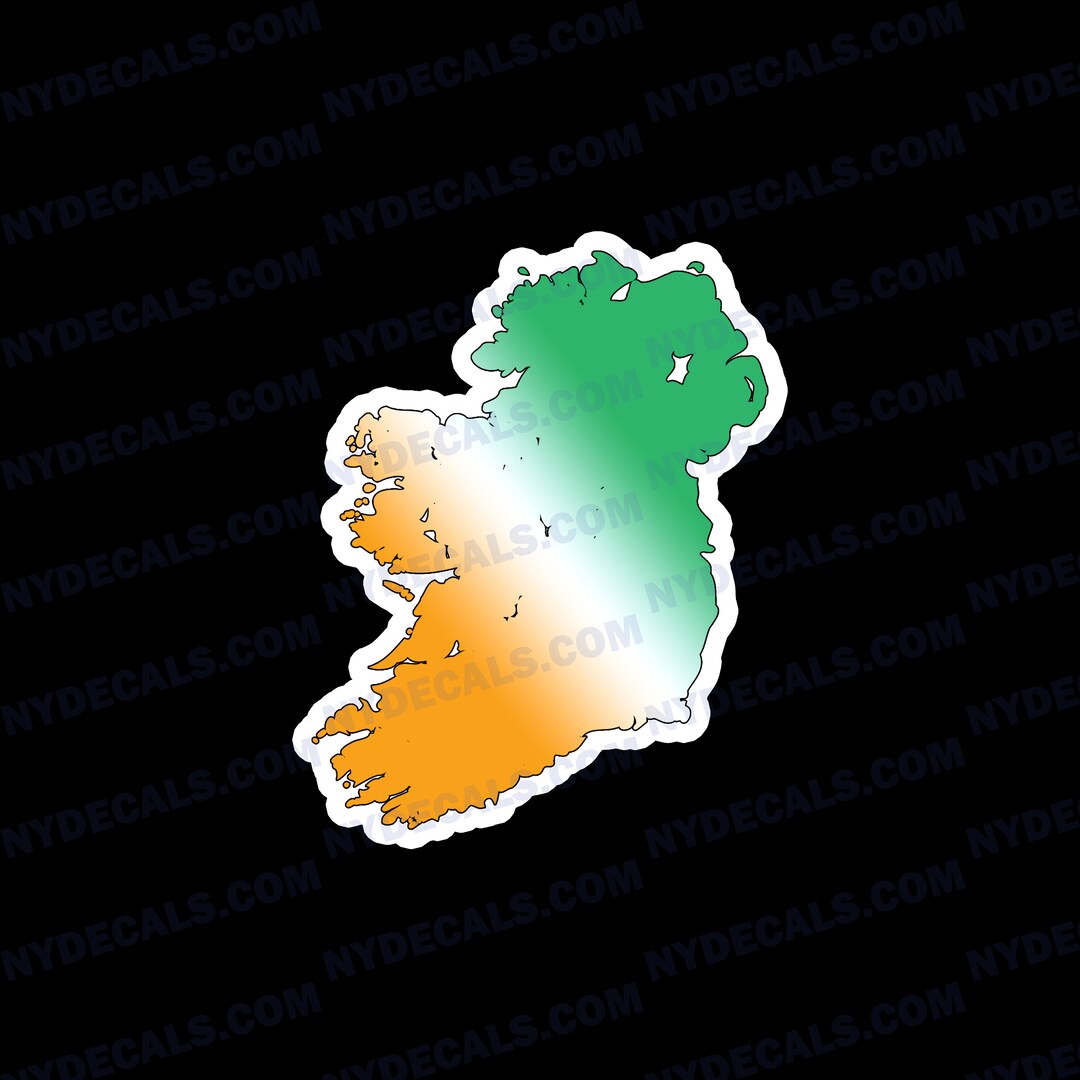 Ireland Decal, Irish Sticker, Map of Ireland, St Patricks Day, Vinyl ...