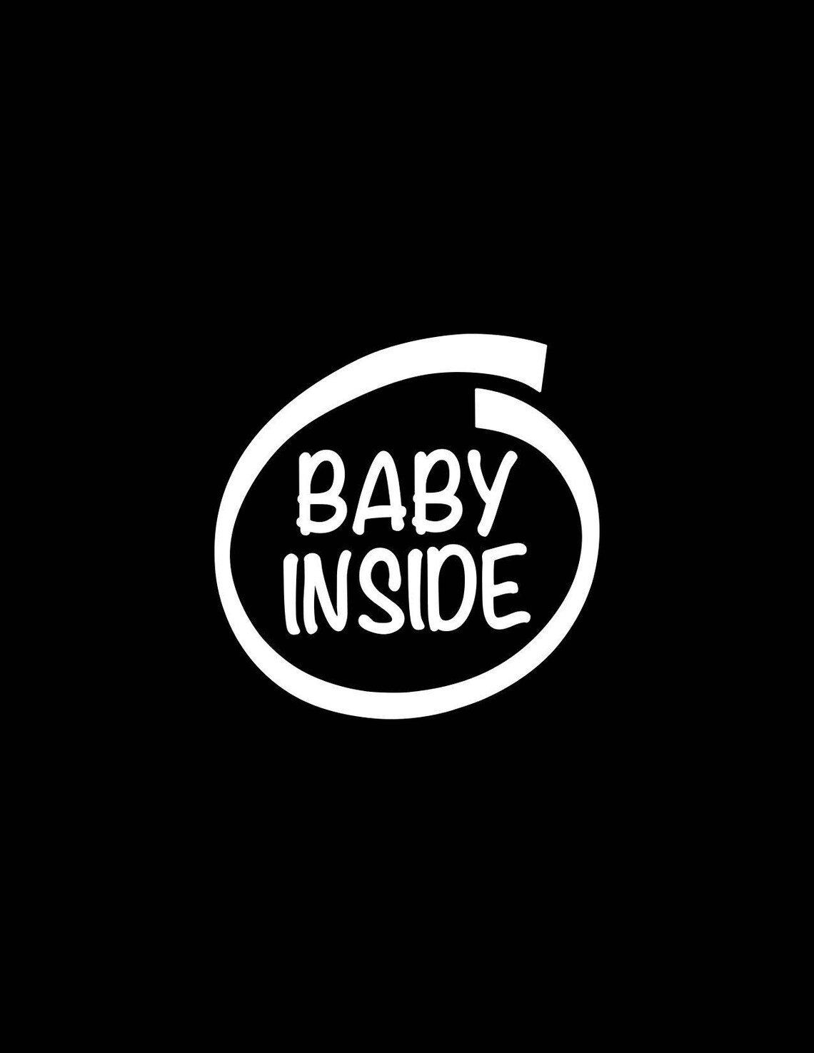 Baby Inside Decal Baby on Board Baby Inside Car Decal Vinyl Decal ...
