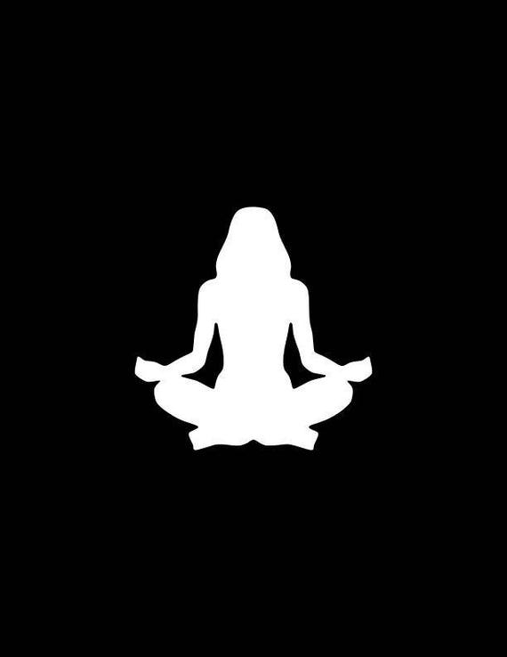 Meditation Decal Meditate Car Decal Meditation Sticker Vinyl | Etsy