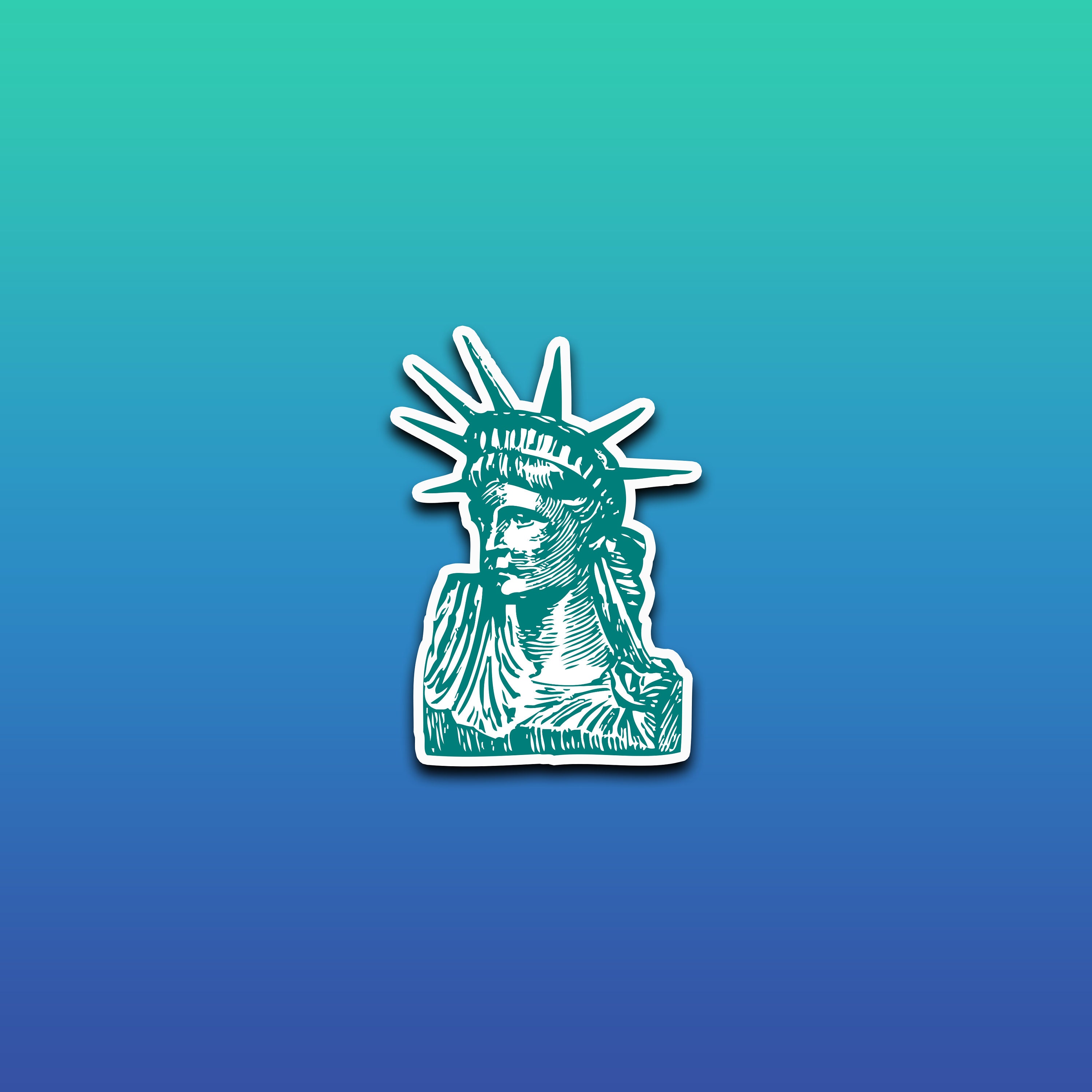 Statue of Liberty Sticker, Statue of Liberty Vinyl Decals, NY Stickers ...