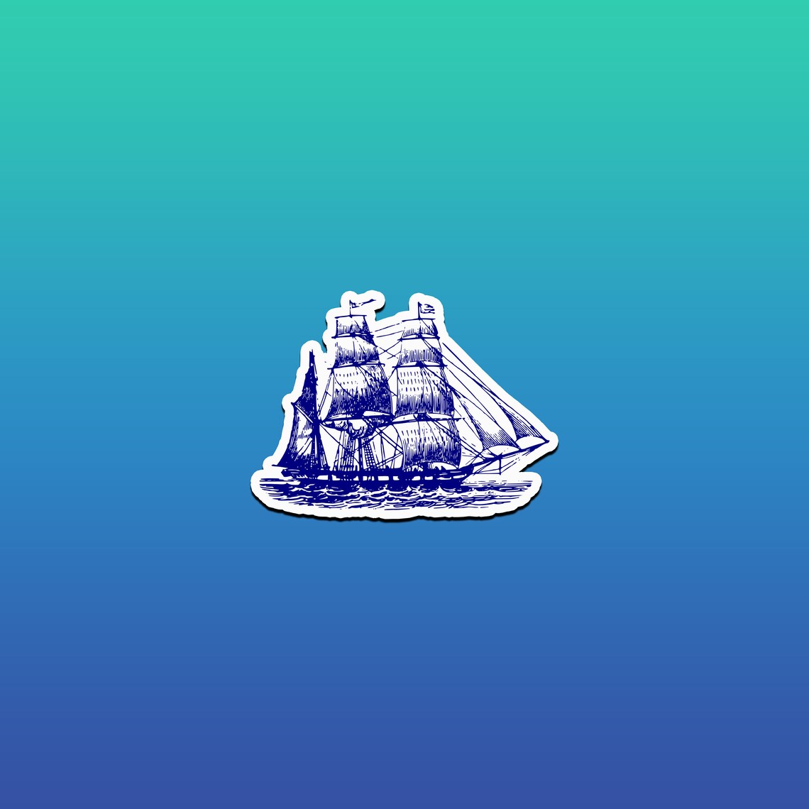 Sailing Ship Stickers Nautical Stickers Sailing Decals Old - Etsy
