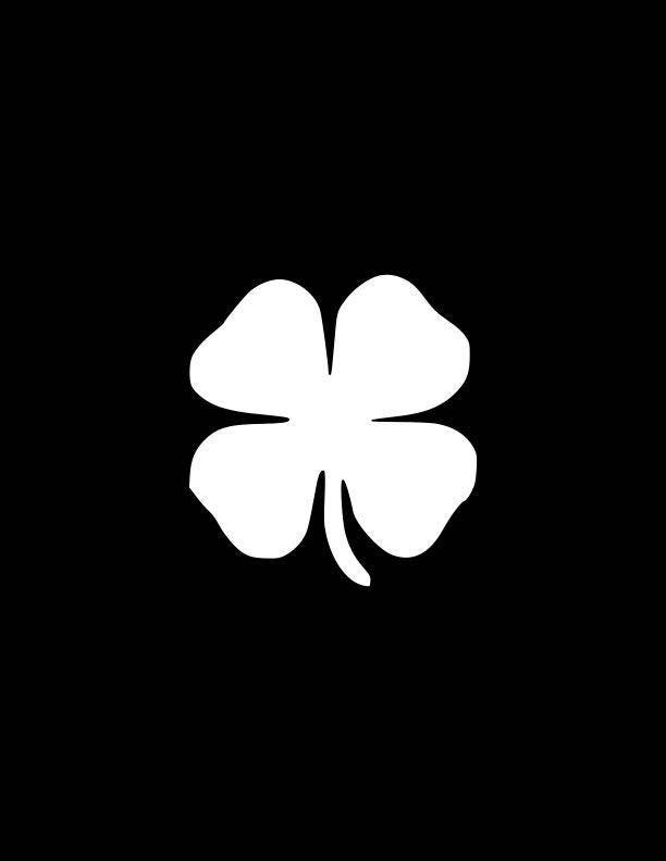 4 Leaf Clover Decal Sticker Four Leaf Clover Vinyl Decal Laptop Phone ...