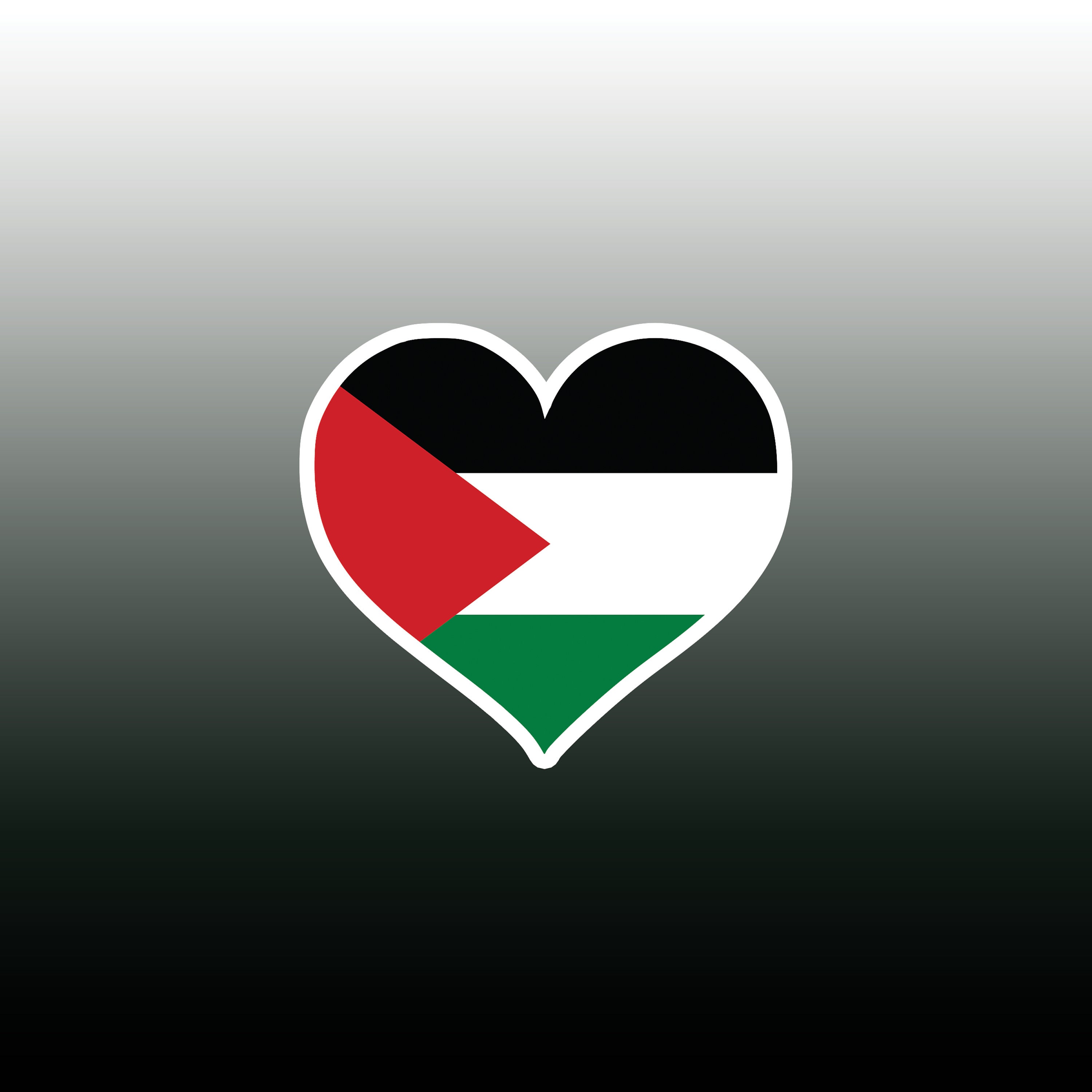 Palestine Flag Heart Decal , Palestine Flag Sticker , Free Palestine ...