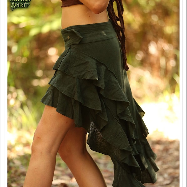 High Low Ruffle Skirt - Etsy