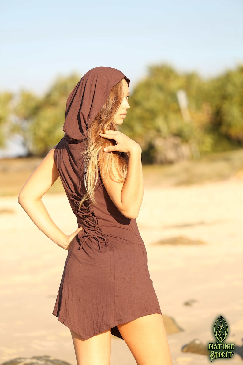 Elven Hood Dress, Festival Fairy Outfit, Boho Pixie Burning Man ...