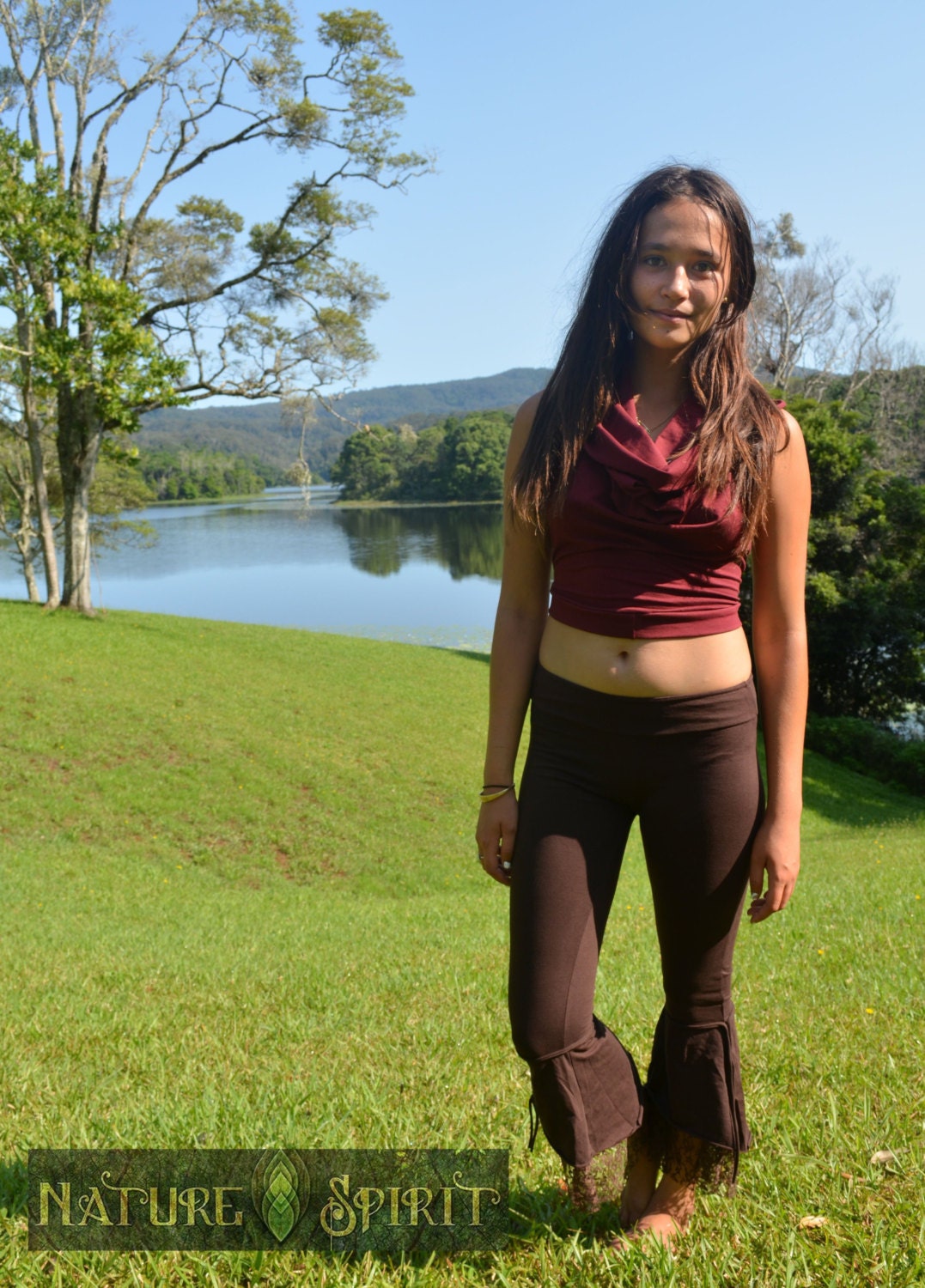 Frixie Flared Lace Leggings Pixie Leggings Yoga Leggings | Etsy