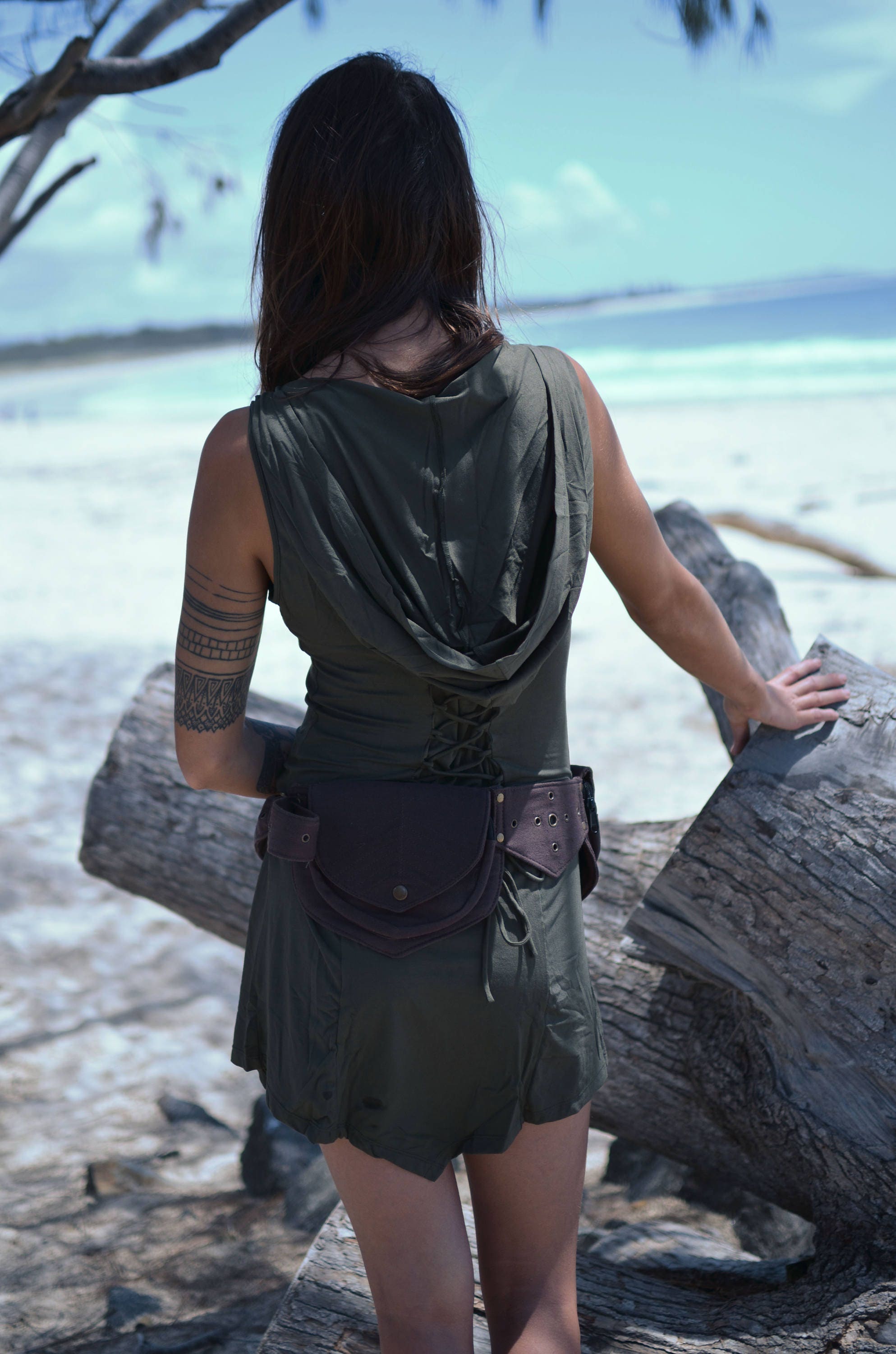 Elven Hood Dress, Festival Fairy Outfit, Boho Pixie Burning Man ...