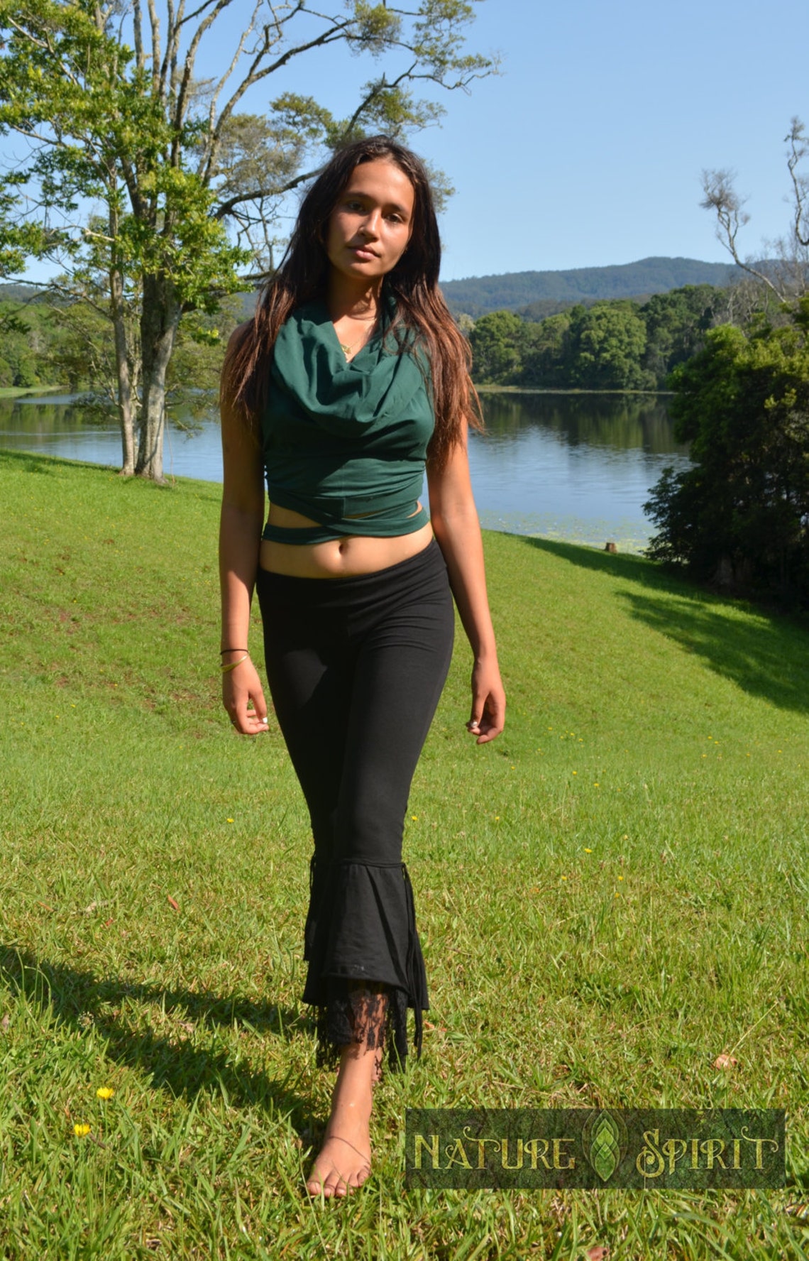 Frixie Flared Lace Leggings Pixie Leggings Yoga Leggings - Etsy