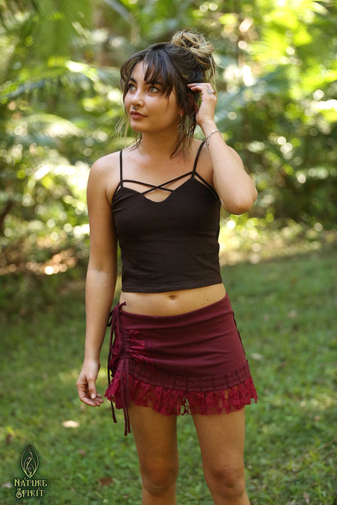 Festival Caged Crop Top, Rave Hippie Wear, Pixie Fairy Psytrance Tank ...