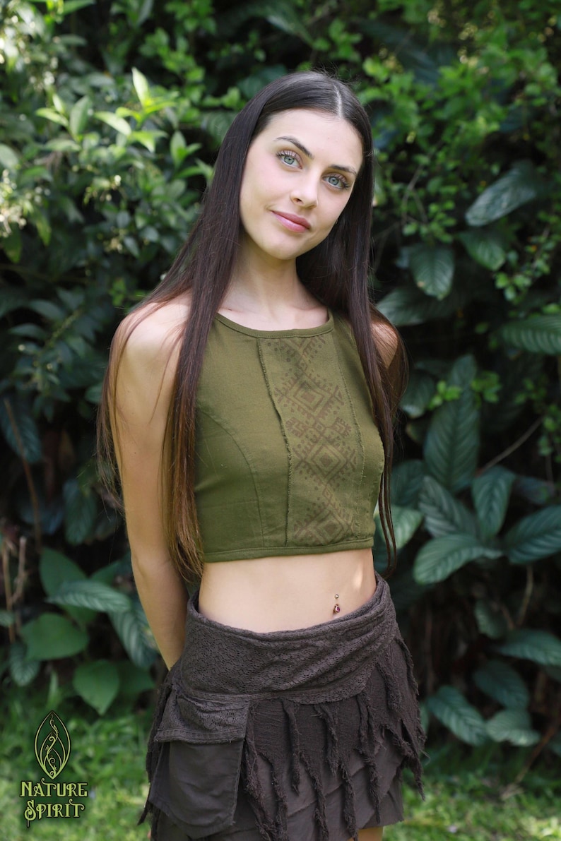 Cotton Tribal Halter Crop Top, Festival, Burning Man, Backless, Boho ...