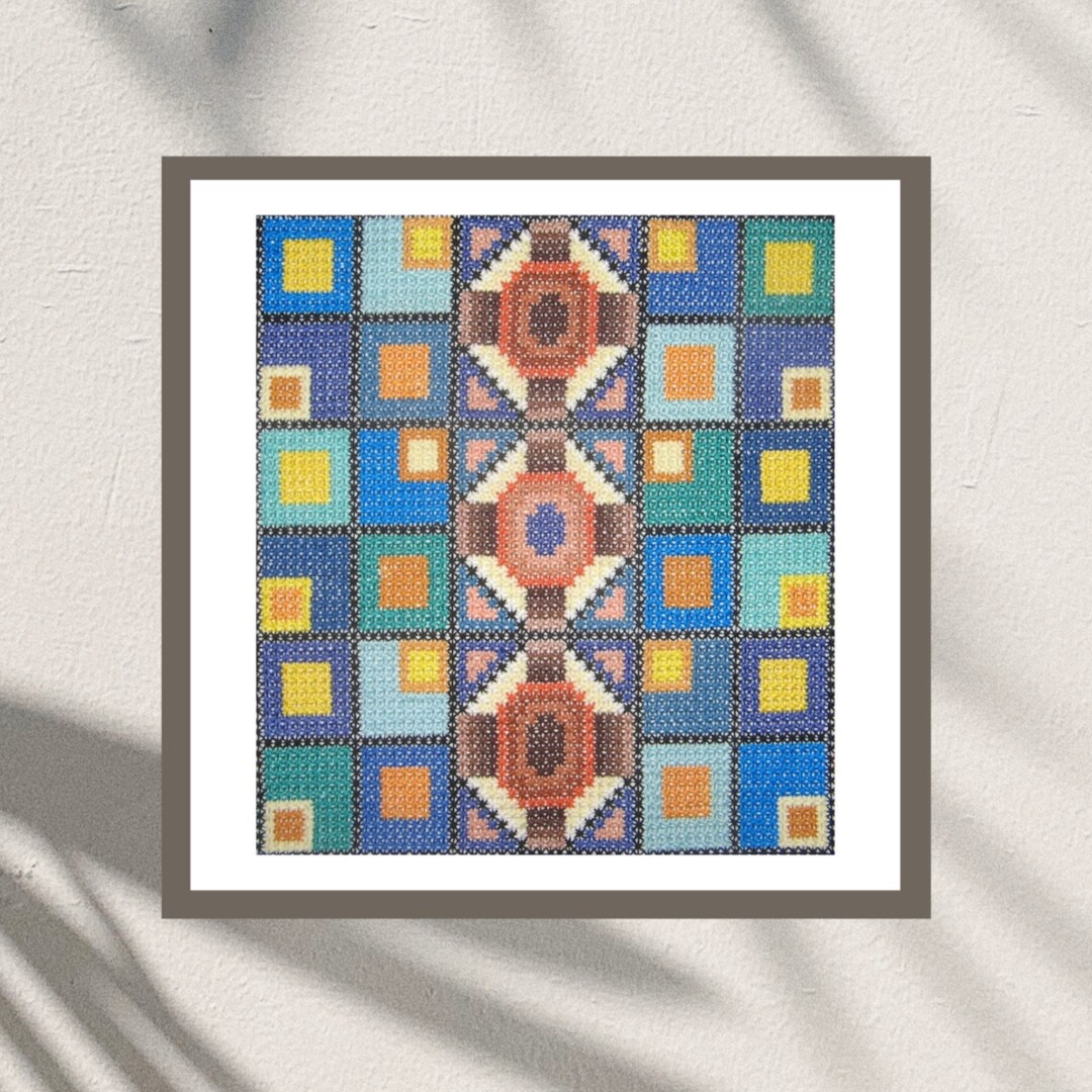 Mid Century Modern Sampler Cross Stitch Pattern – Evening City (PDF ...
