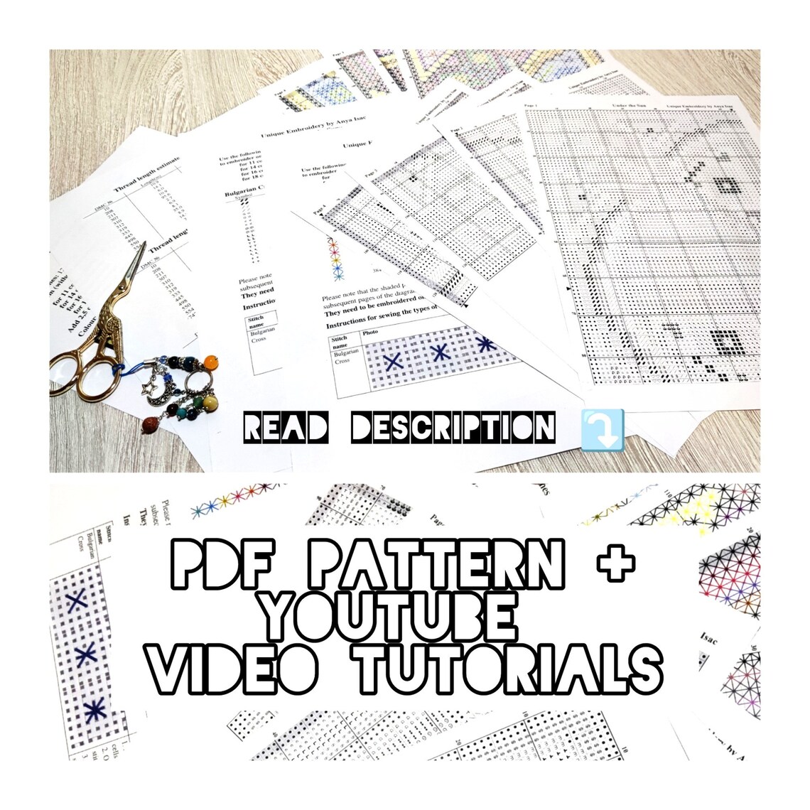 Mid Century Modern Cross Stitch Pattern PDF Colorful Mauritius, Double ...