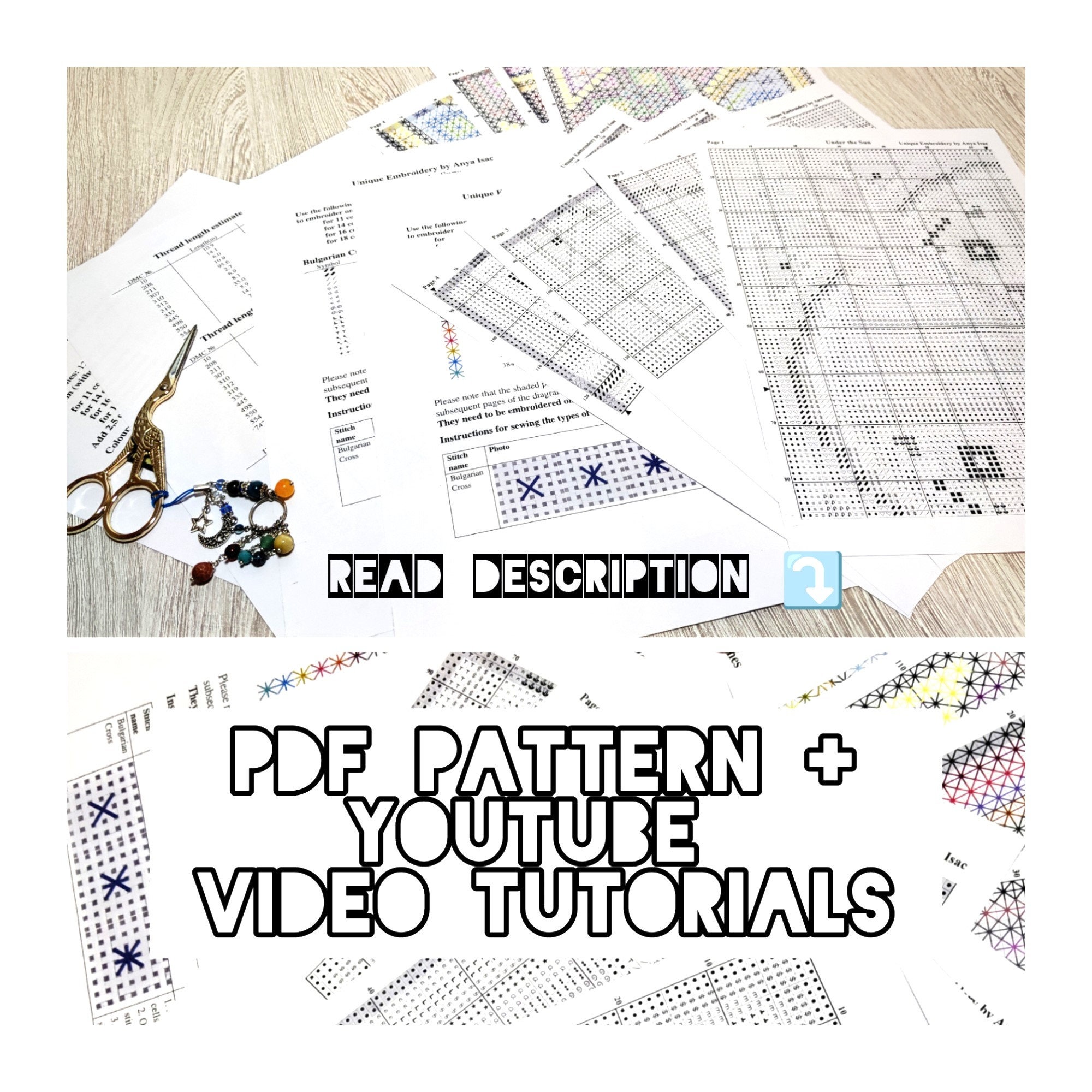 Mid Century Modern Cross Stitch Pattern PDF Colorful Mauritius, Double ...