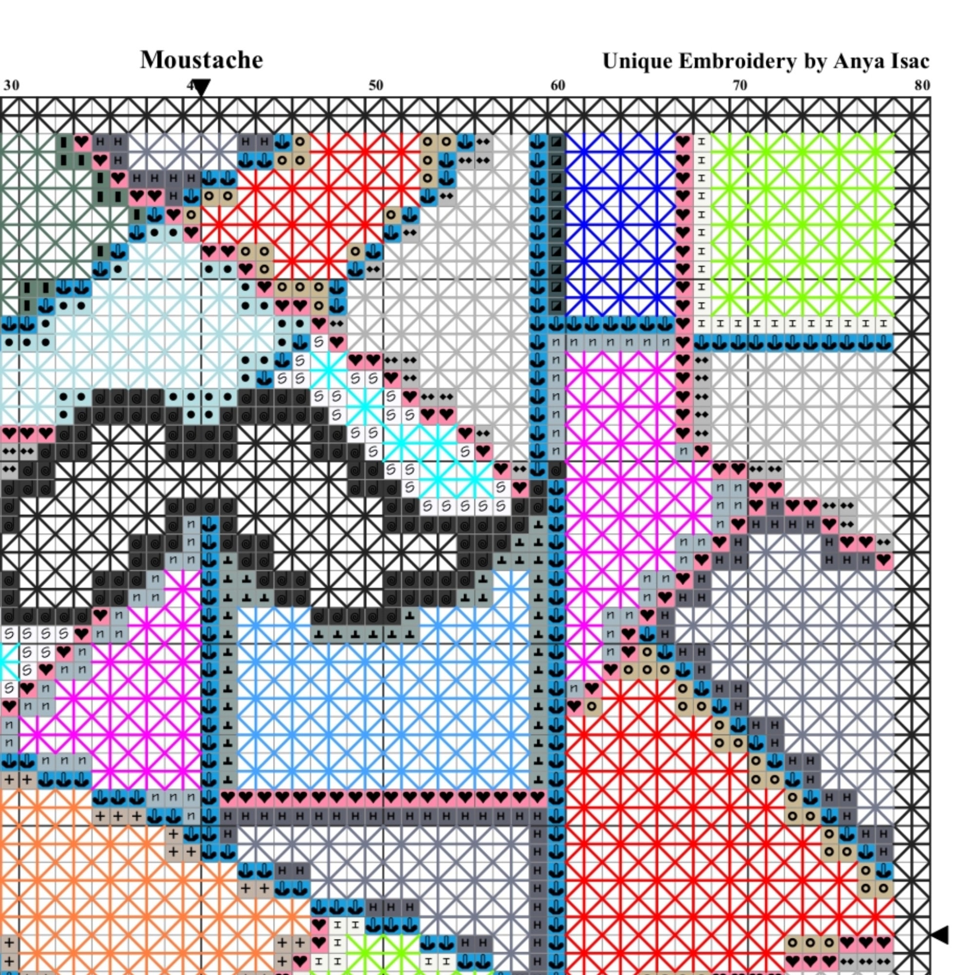 Mid Century Modern Cross Stitch Patterns Wall Decor DIY Canvas - Etsy