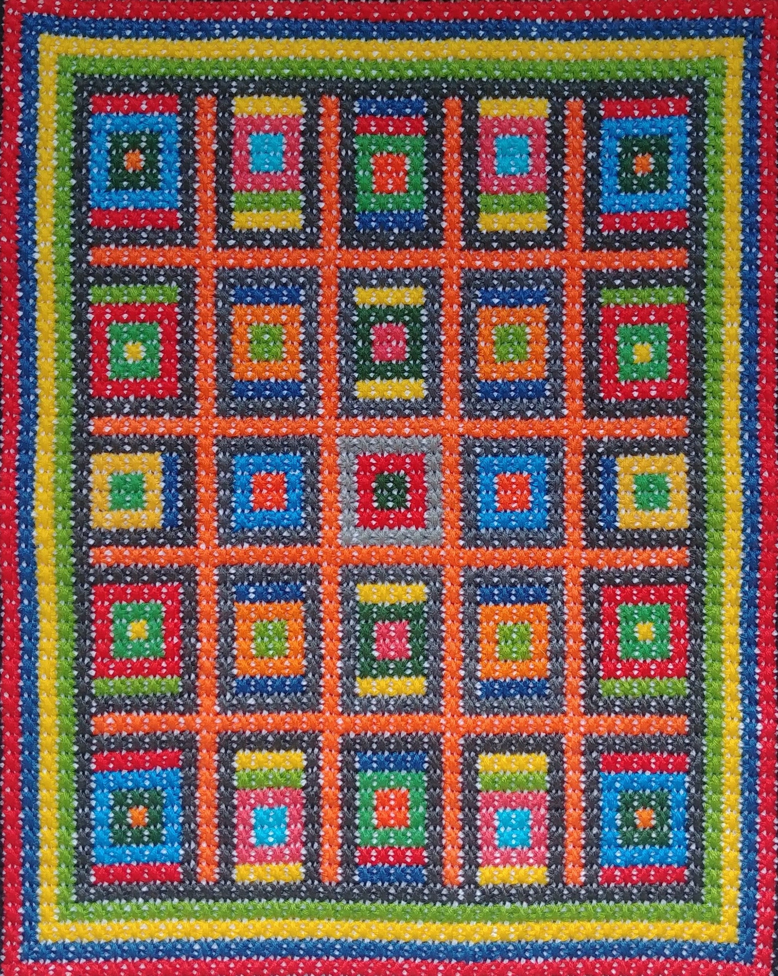 Mid Century Modern Cross Stitch Pattern PDF - Colorful Mauritius ...