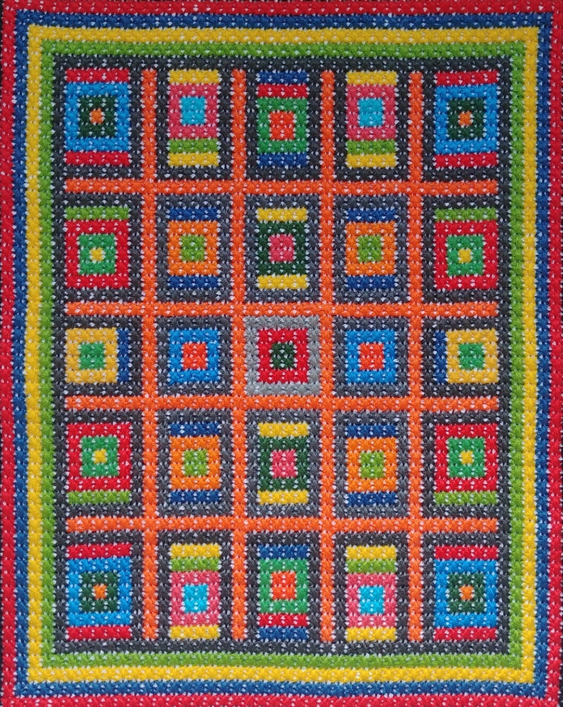 Mid Century Modern Cross Stitch Pattern PDF - Colorful Mauritius ...