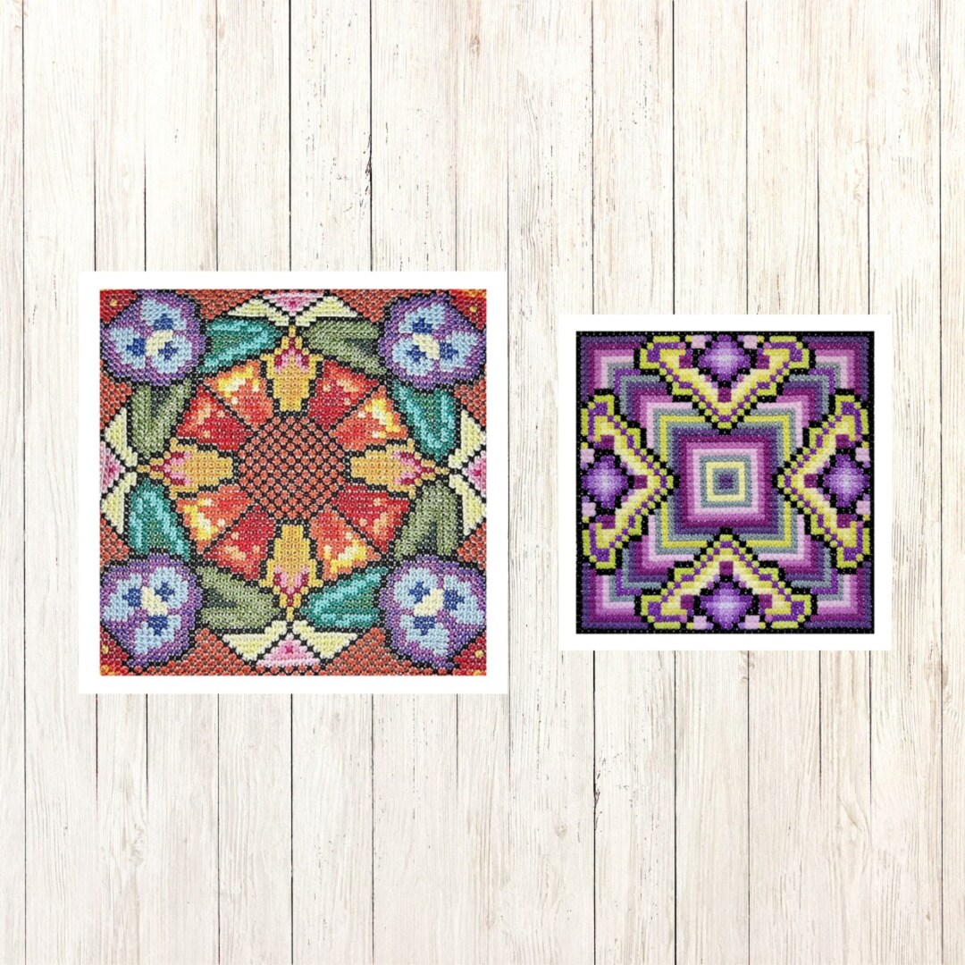 Double Cross Stitch PDF Pattern Set, Garden & Ritual (instant Download ...